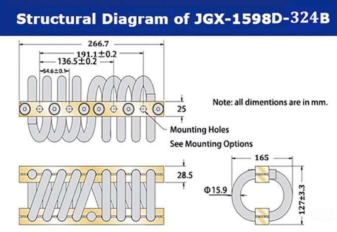 Helical Steel Wire Rope Isolator Aeronautics Space Compressor Shock ...